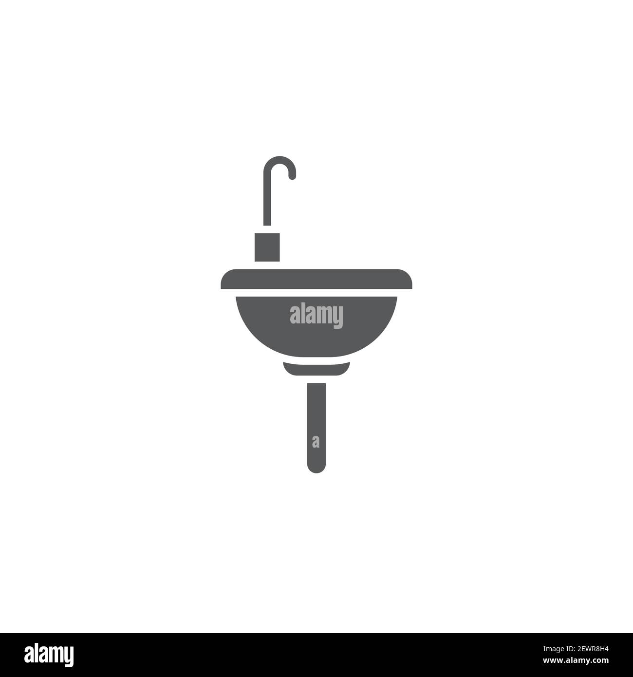 Sink unit icon, color, line, outline vector sign, linear style ...