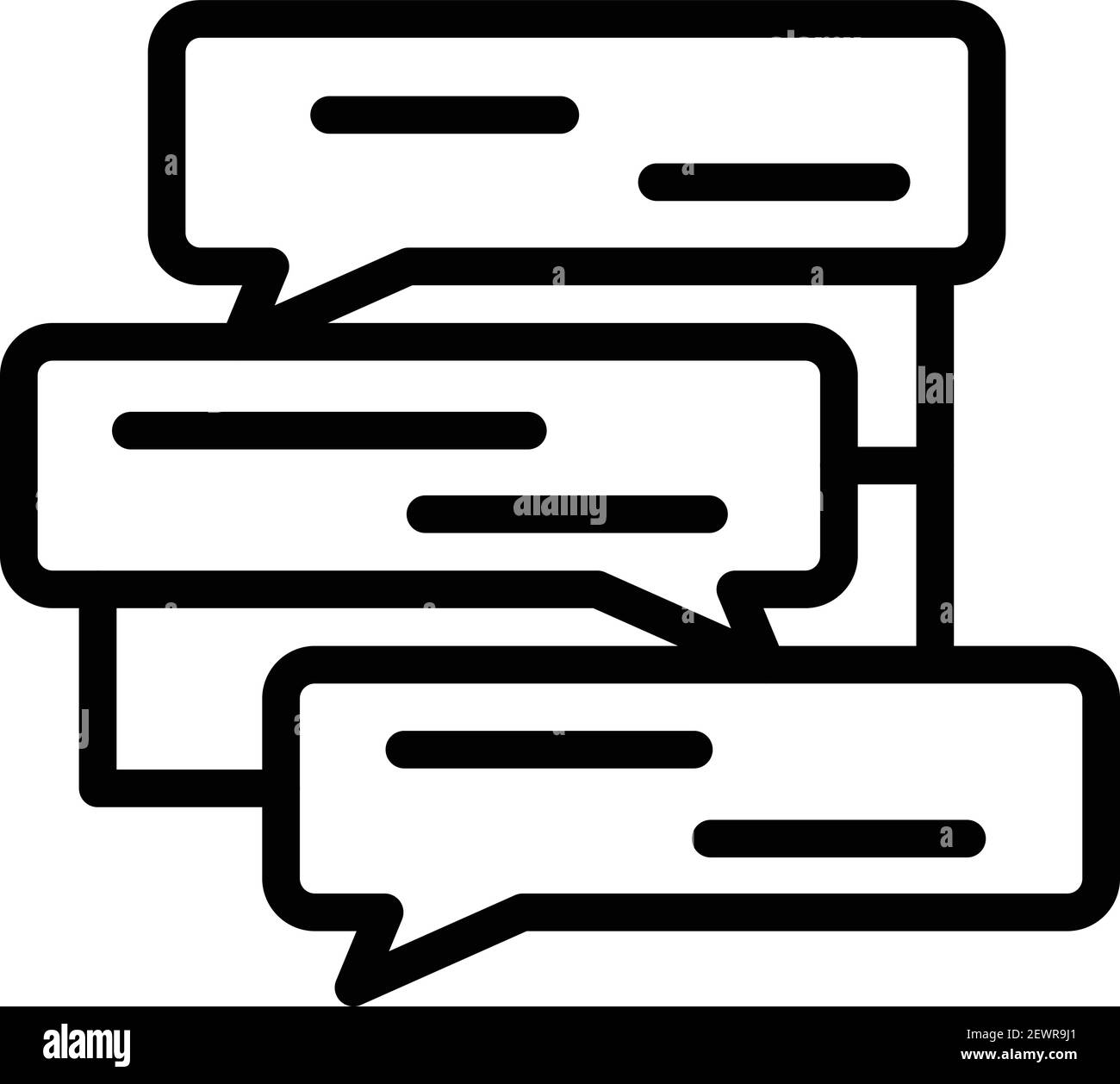 Chat consultation icon. Outline chat consultation vector icon for web ...