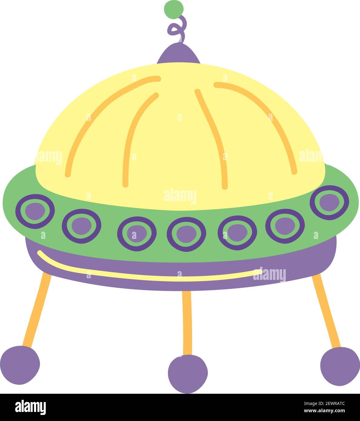 cute space ufo flying icon Stock Vector Image & Art - Alamy