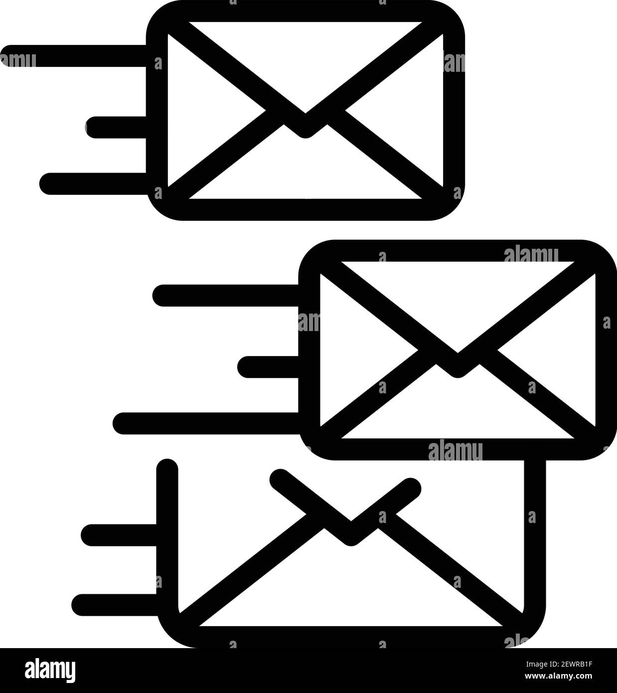 Sending emails icon. Outline sending emails vector icon for web design ...