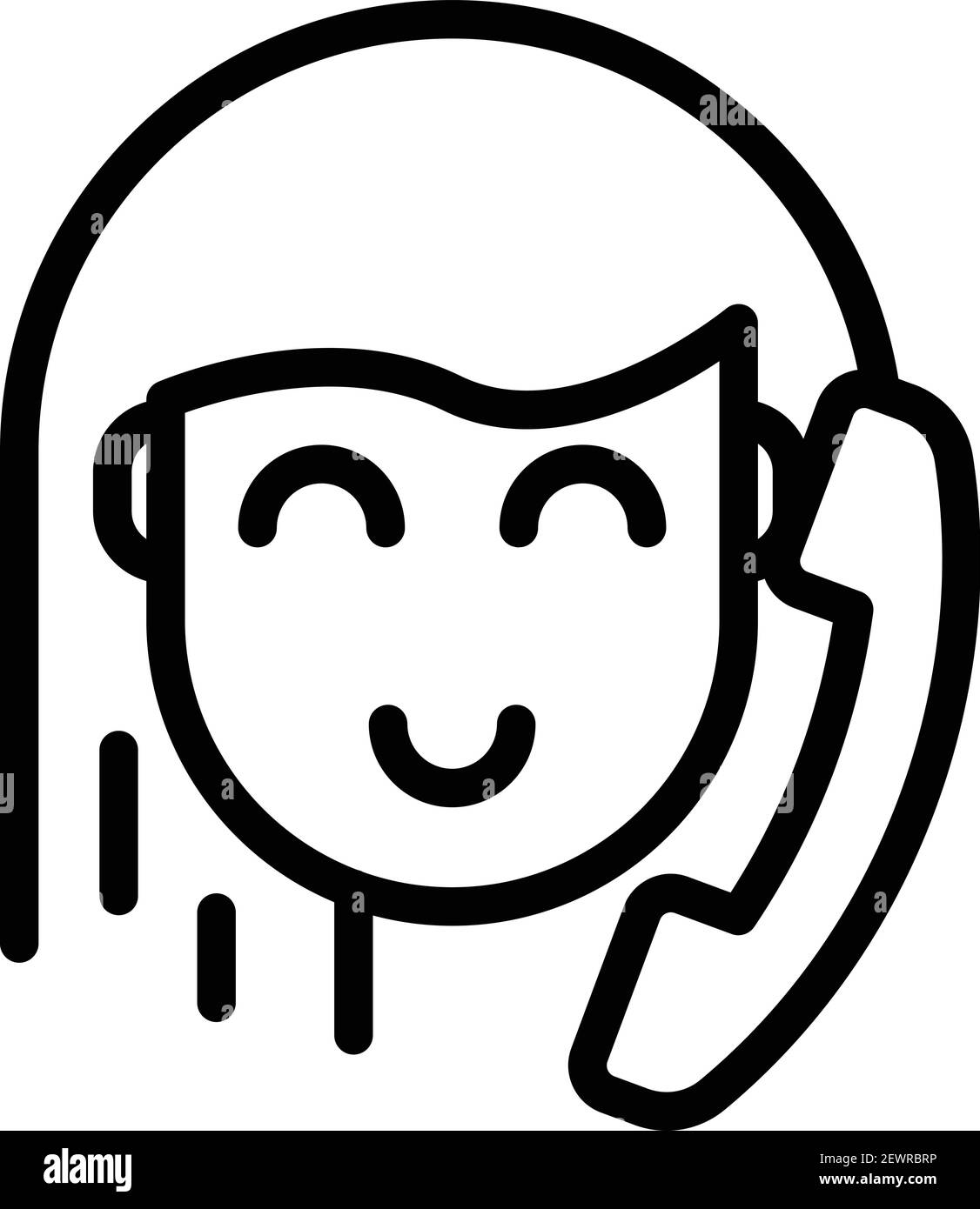 Client contact icon. Outline client contact vector icon for web design ...