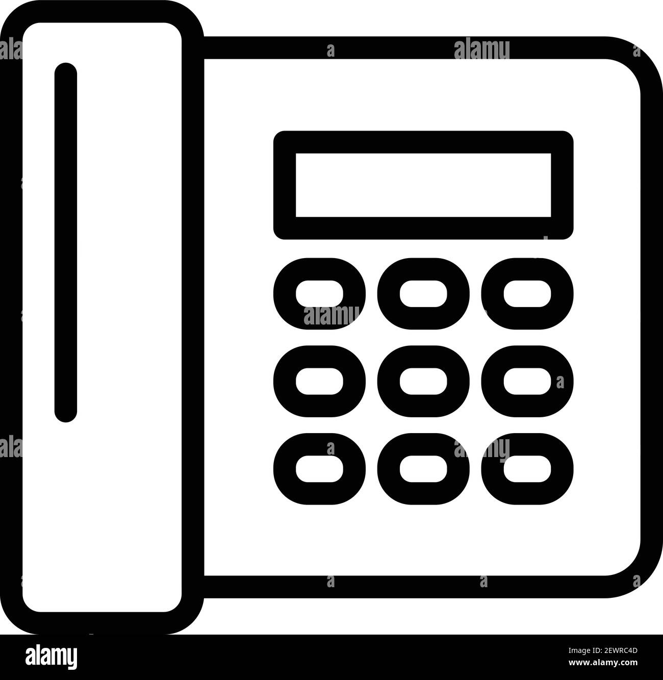 Telephone contact icon. Outline telephone contact vector icon for web ...