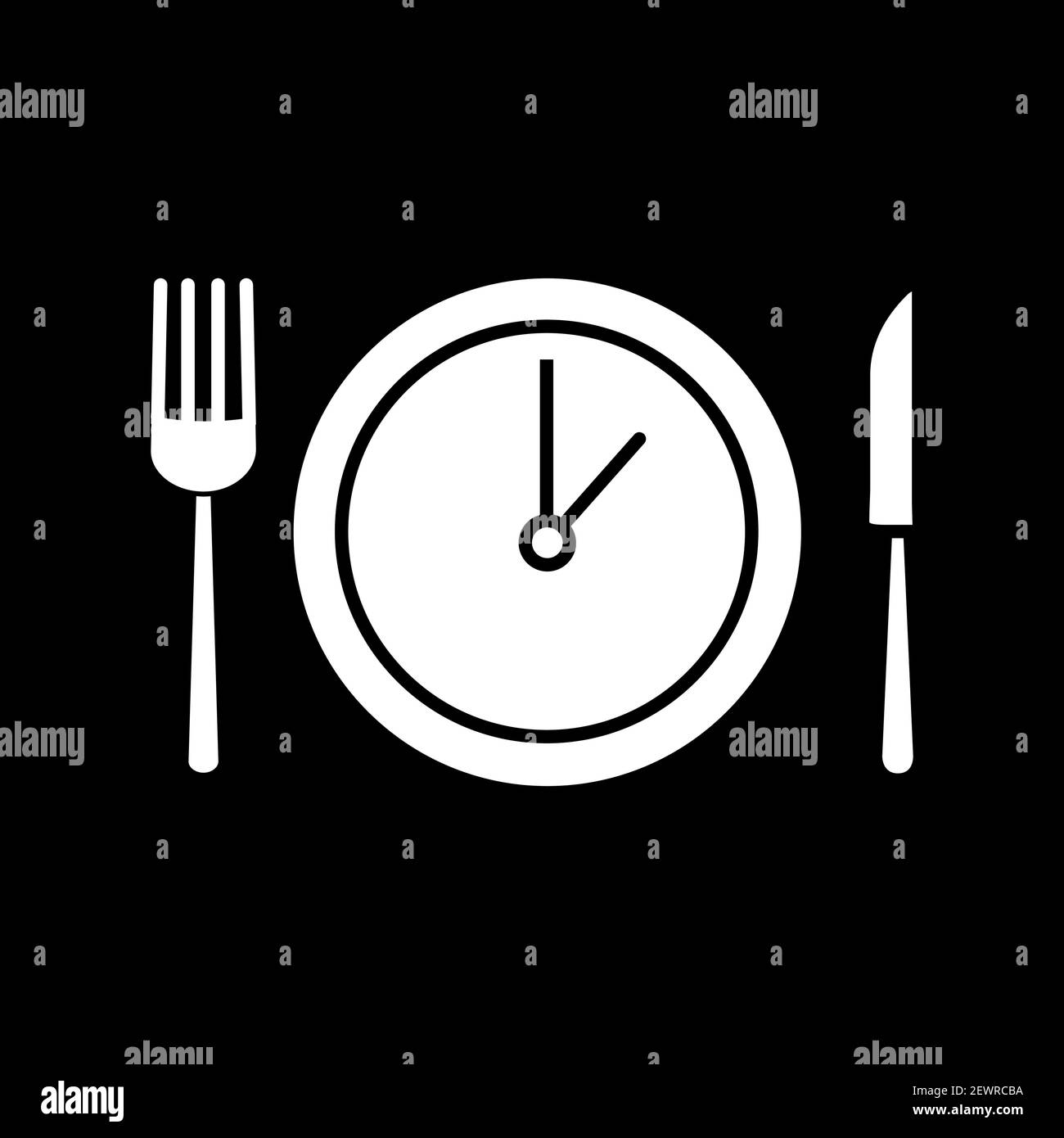 Clock time dinner restaurant Black and White Stock Photos & Images - Alamy