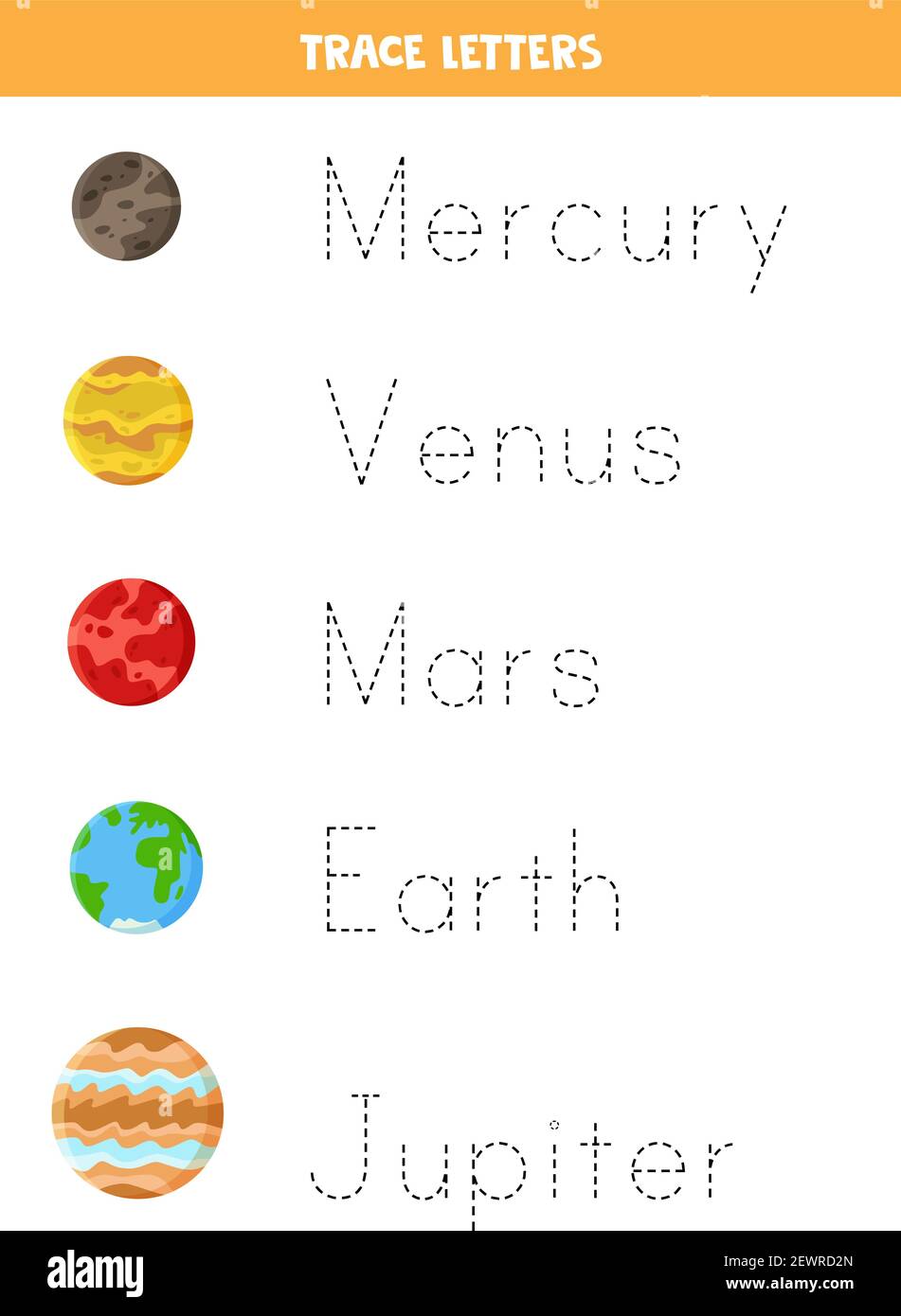 Solar System Pre Kindergarten Alphabet