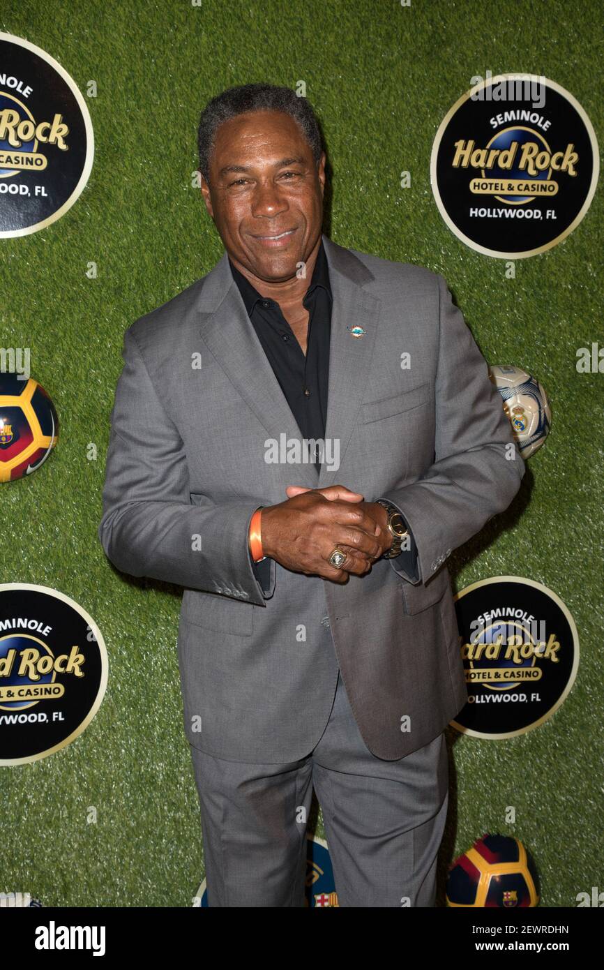 HOLLYWOOD, FLORIDA - JULY 27, 207: Miami Dolphins Alumni Nat Moore is ...