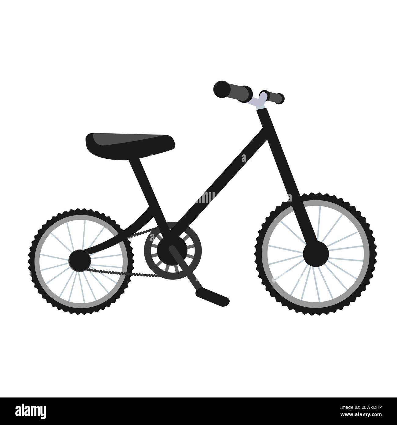 Vector illustration of bicycle, bike, wheel, transportation type. Flat ...
