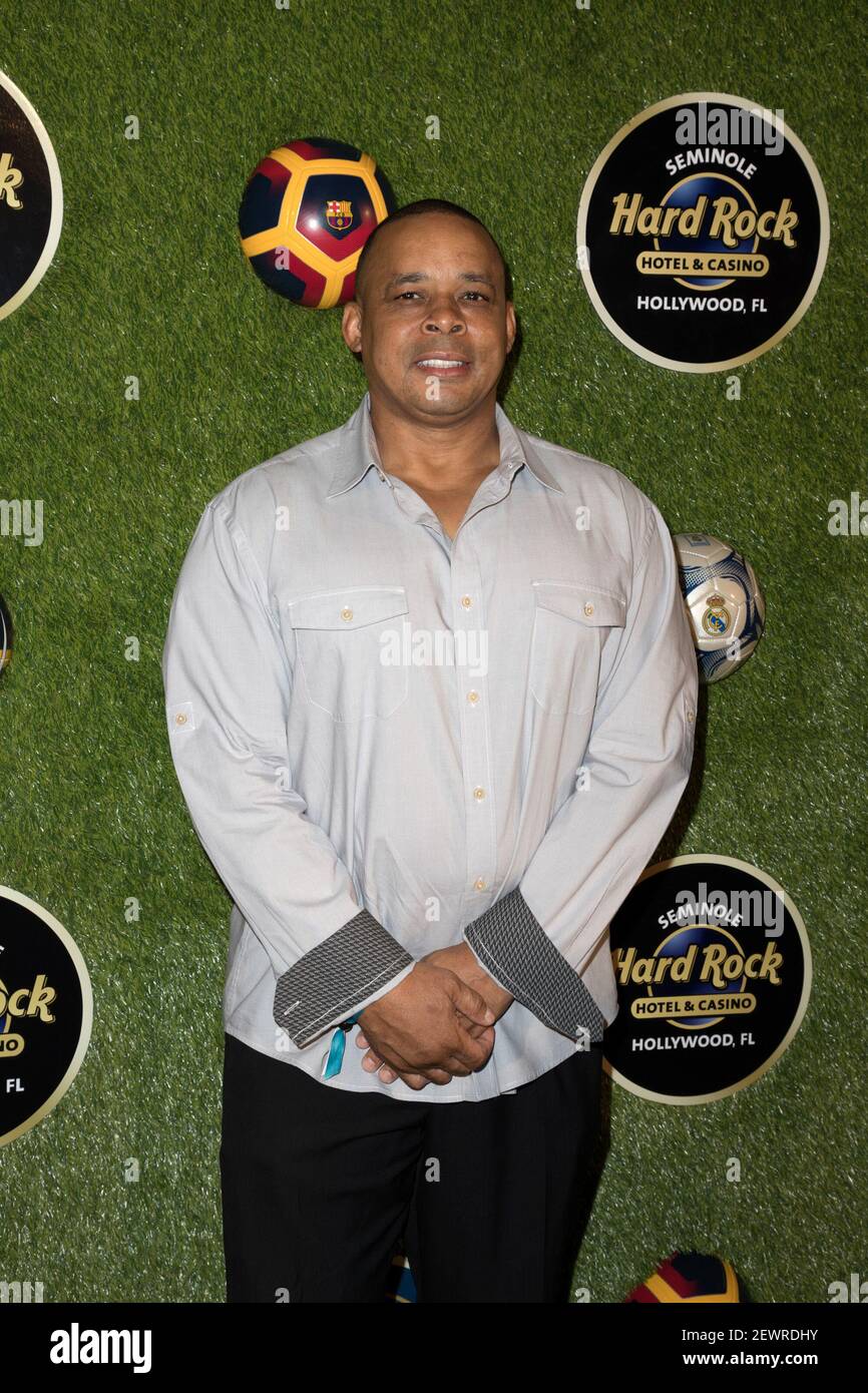 HOLLYWOOD, FLORIDA - JULY 27, 207: Miami Dolphins Alumni Mark Higgs is ...