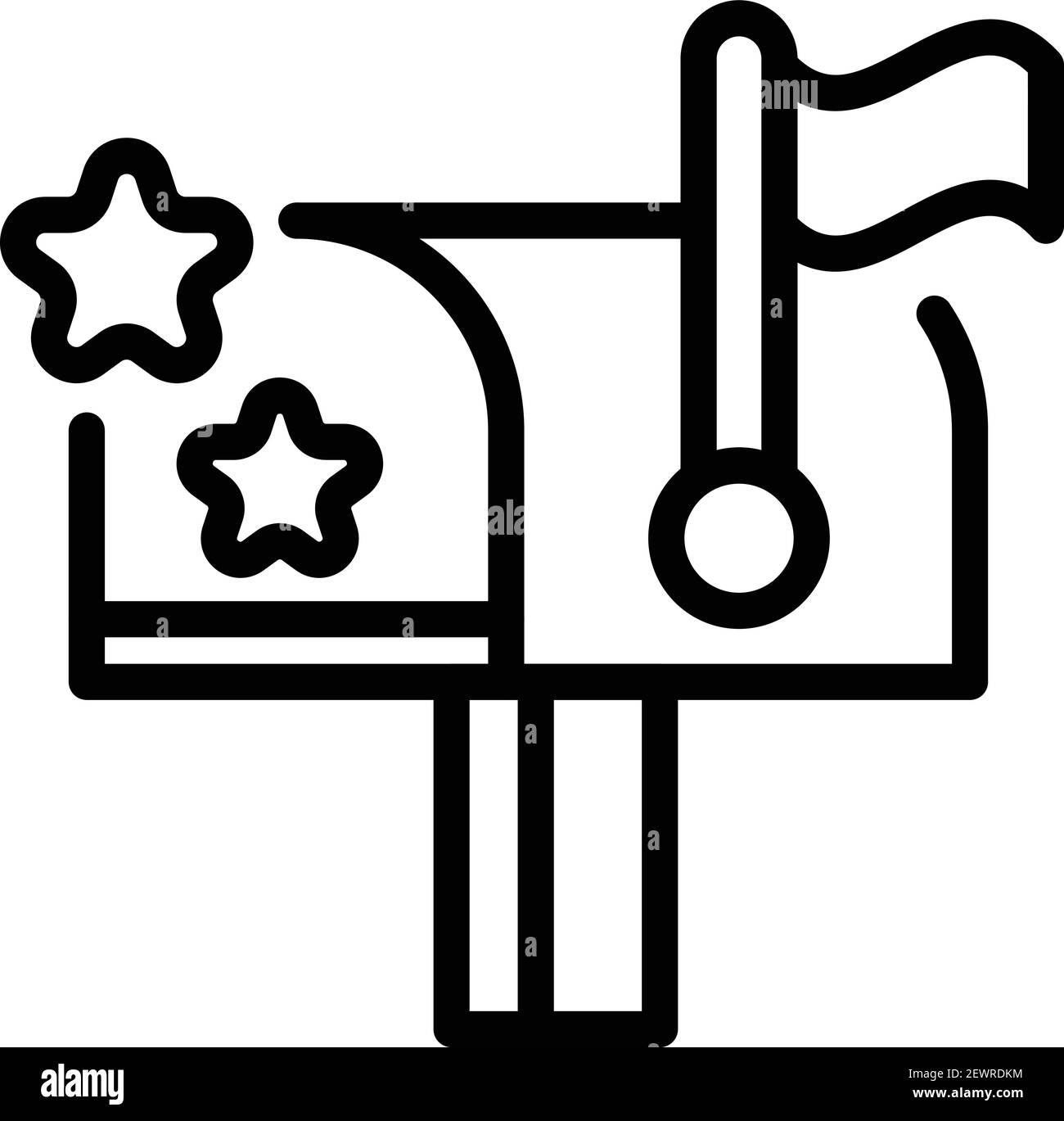 Mail letter box icon. Outline mail letter box vector icon for web ...