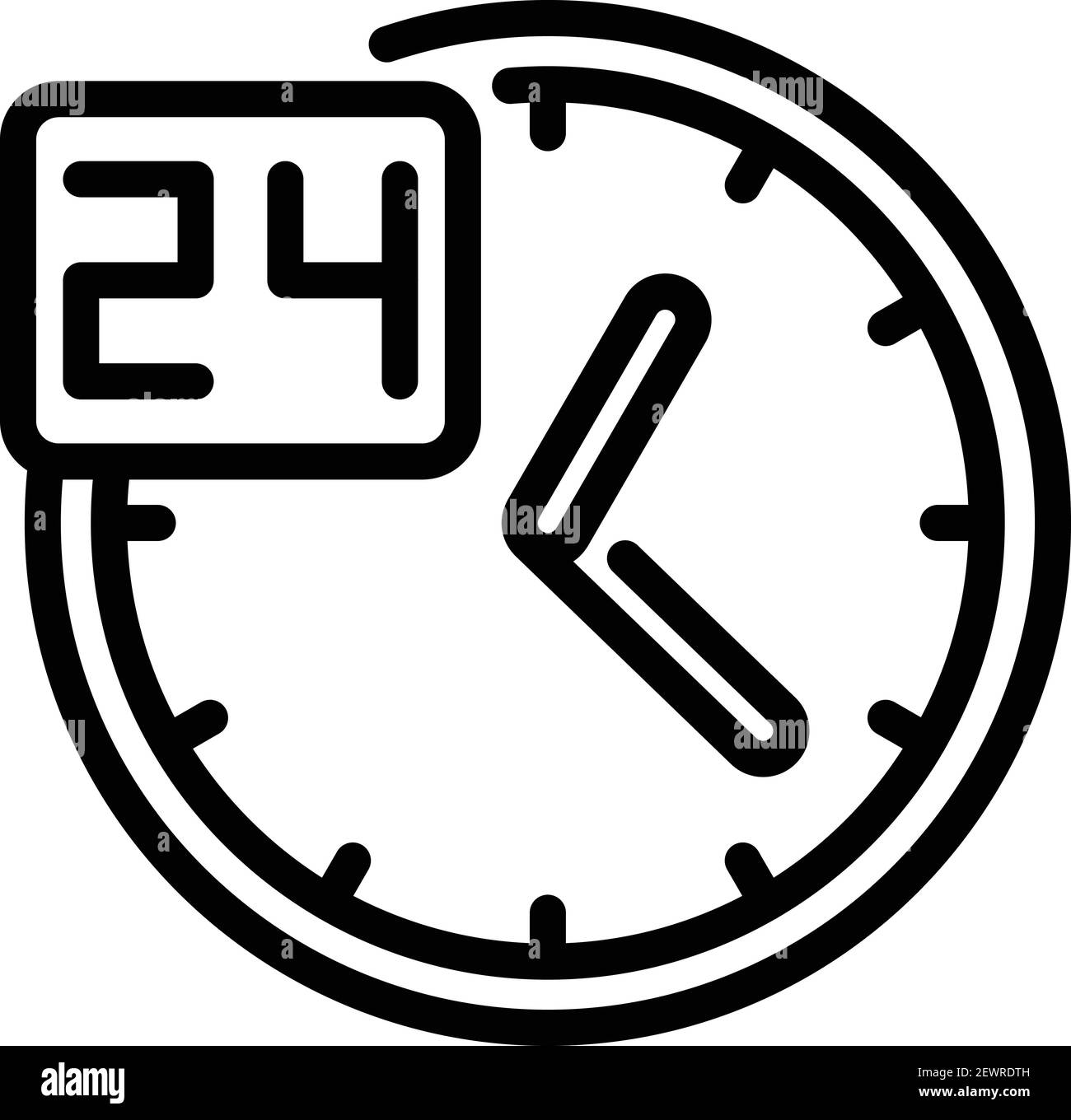 Non stop working icon. Outline non stop working vector icon for web ...