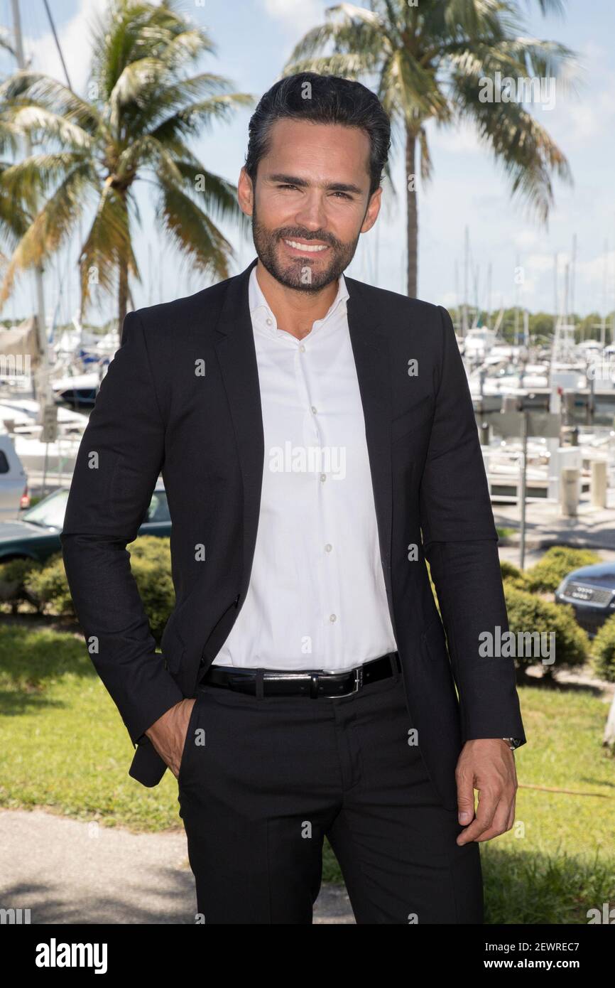 MIAMI, FLORIDA - AUGUST 22: Actor Fabian Rios posses outside Miami City ...