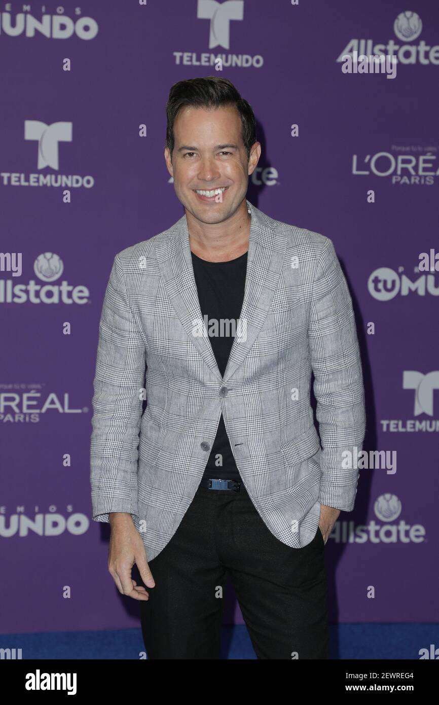 MIAMI, FL - AUGUST 24: Roger Borges arrives at Telemundo's 2017 ...