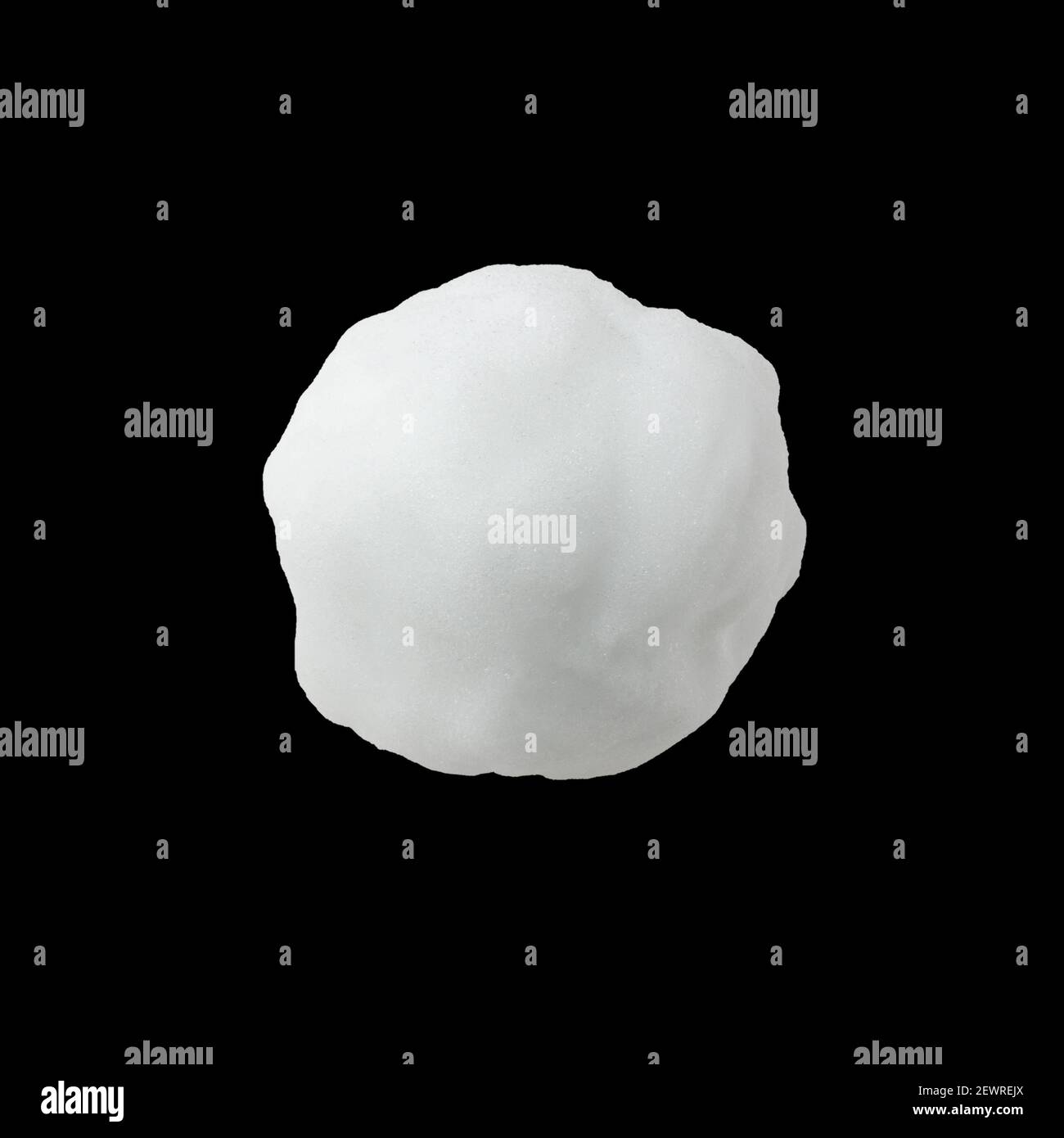round snowball isolated on black background Stock Photo - Alamy