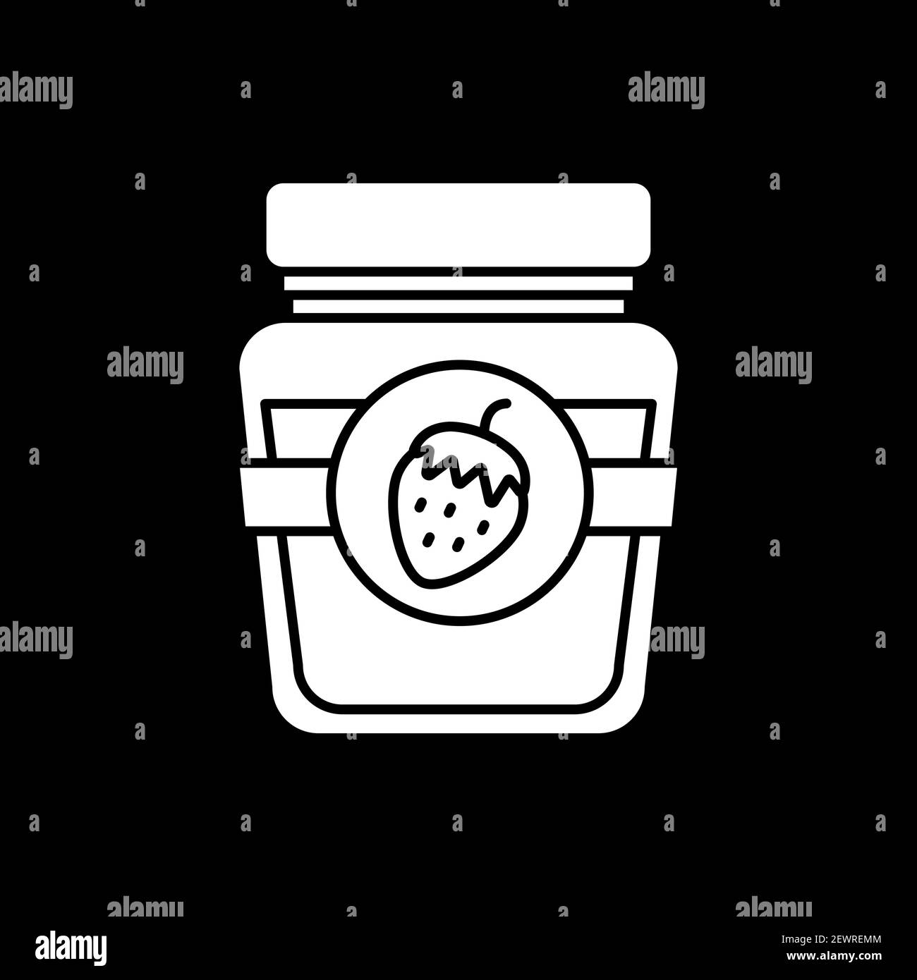 Jam jar icon simple Black and White Stock Photos & Images - Alamy
