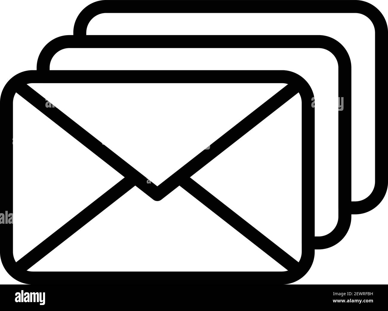 Support letters icon. Outline support letters vector icon for web ...