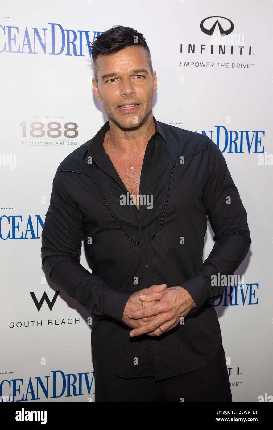 MIAMI BEACH, FL - OCTOBER 10: Ocean Drive Magazine and Ricky Martin ...