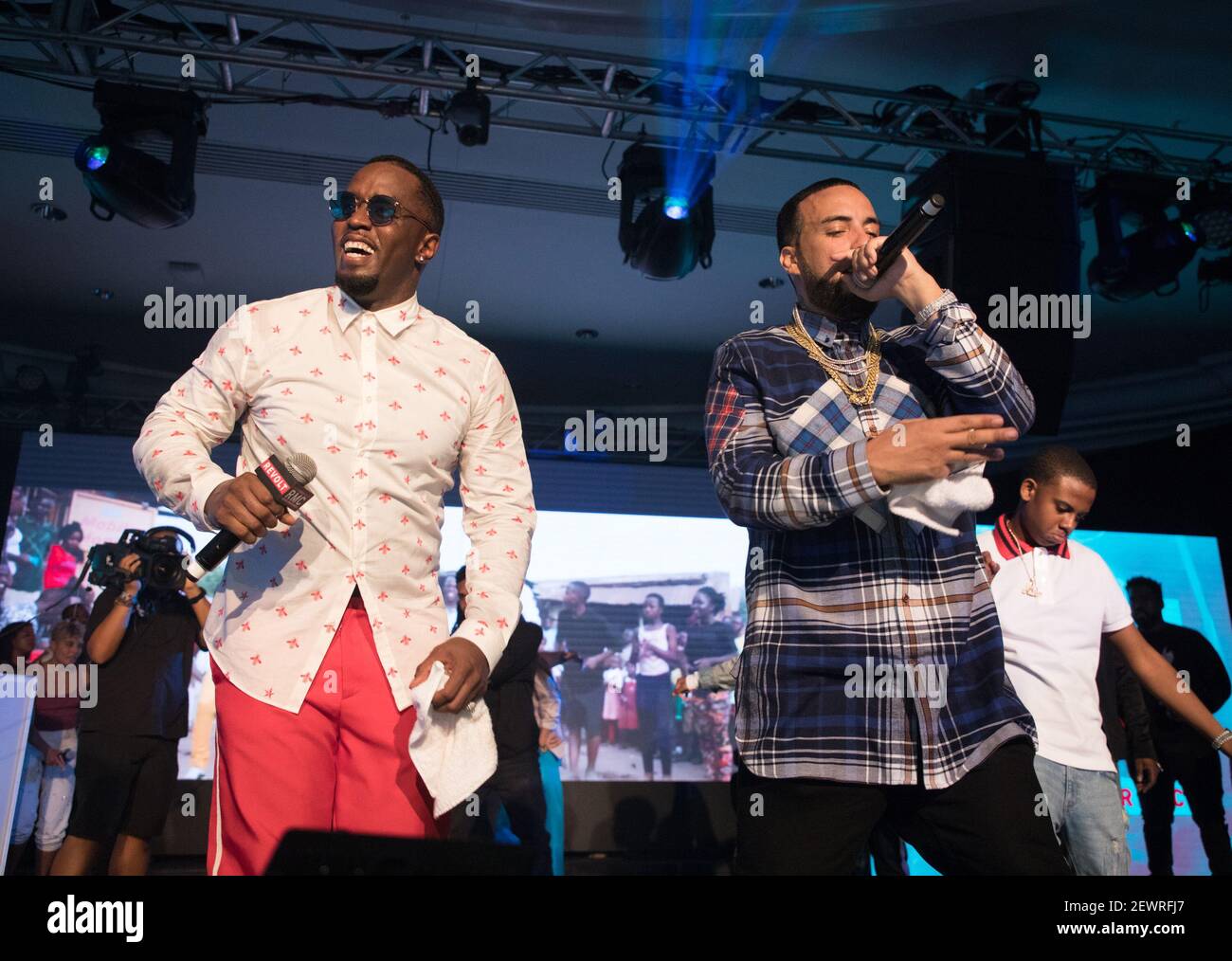 MIAMI BEACH, FL - OCTOBER 12: Sean "Diddy" Combs and French Montana ...