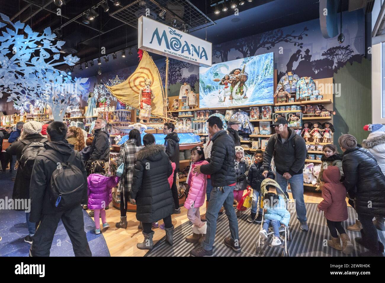 The Disney Store in Times Square in New York promotes merchandise tied ...