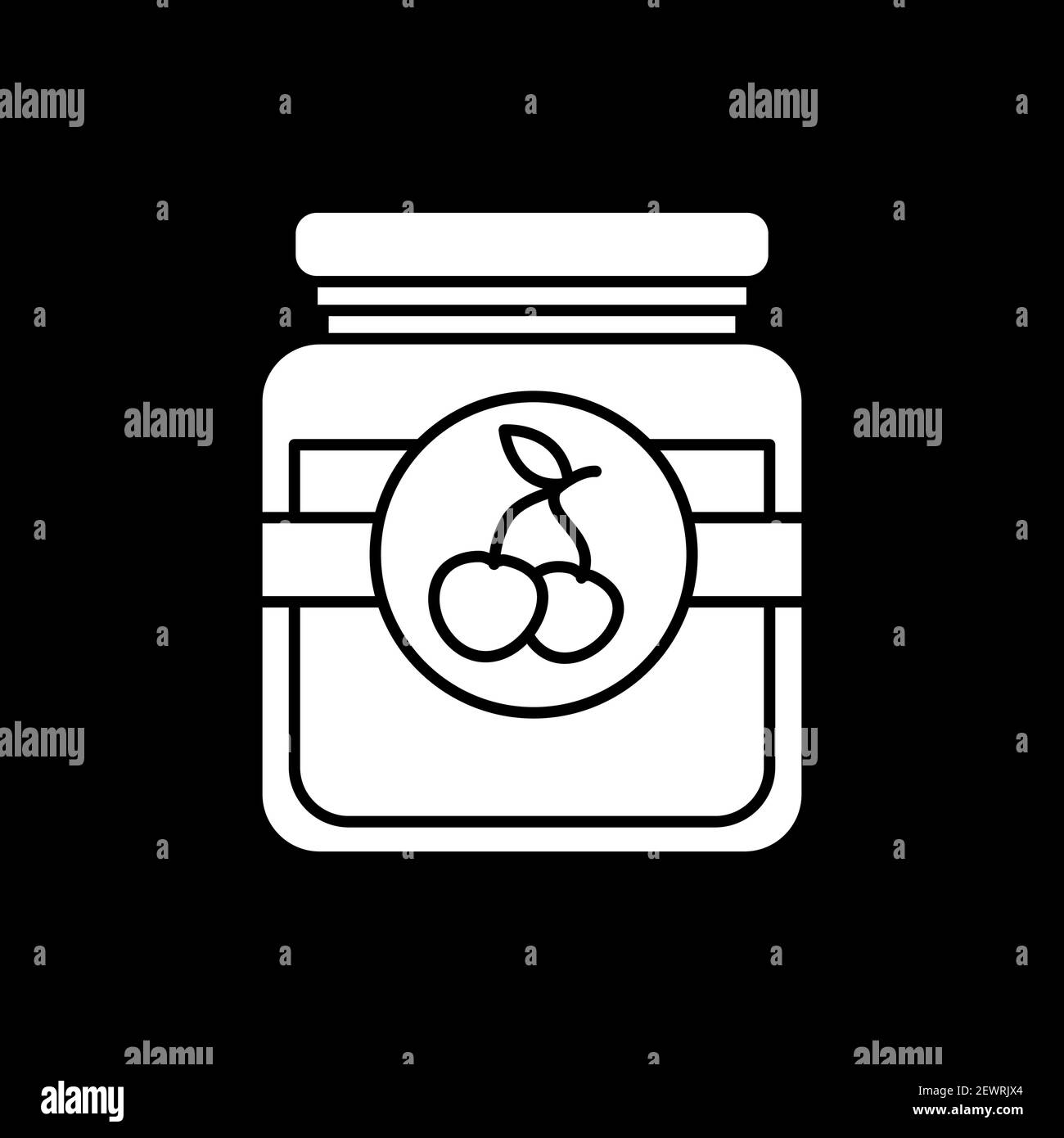 Jam jar icon simple Black and White Stock Photos & Images - Alamy
