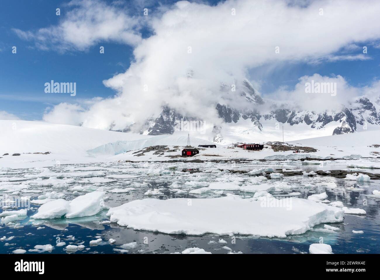 Former British Base now a museum and post office at Port Lockroy on ...