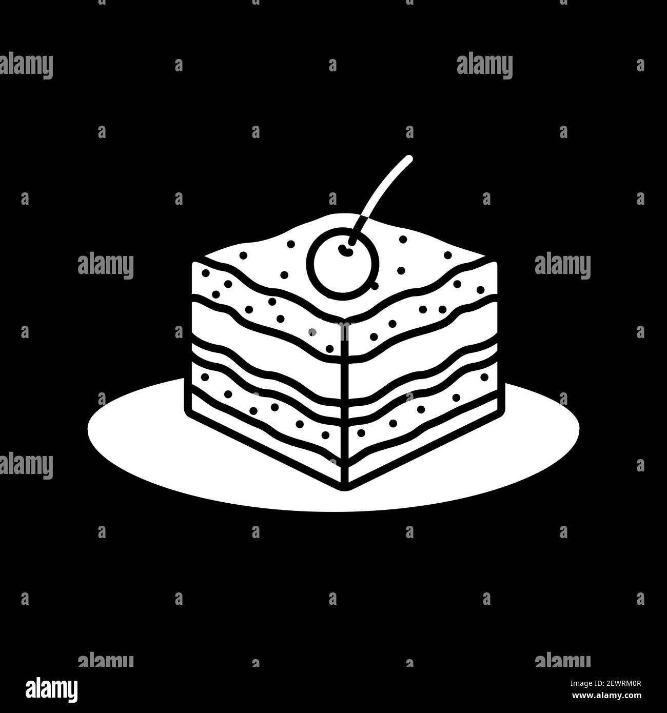 Piece cake glyph icon Stock Vector Images - Alamy