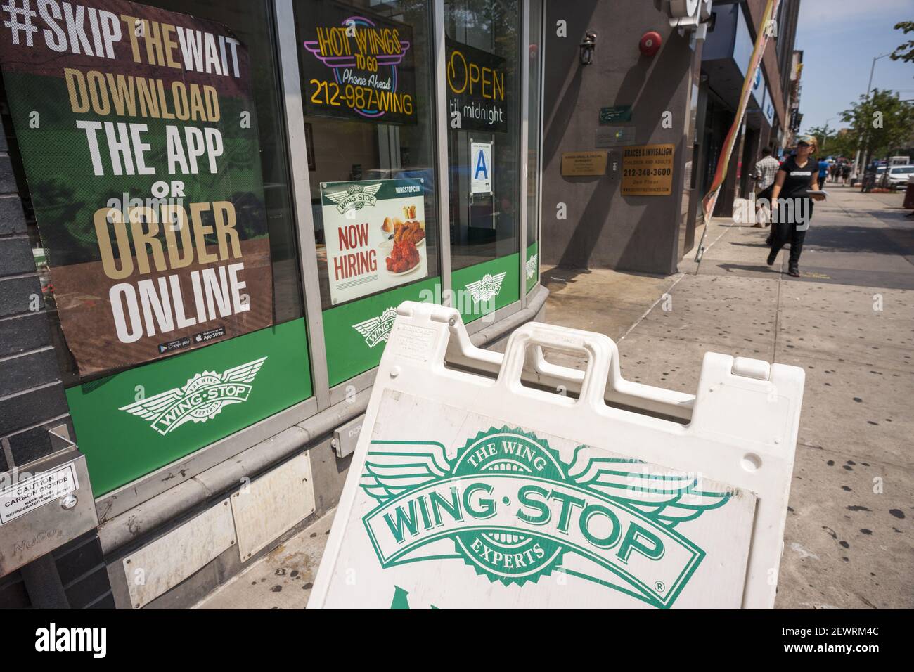 A branch of the Wingstop fast casual dining restaurant chain in Harlem ...