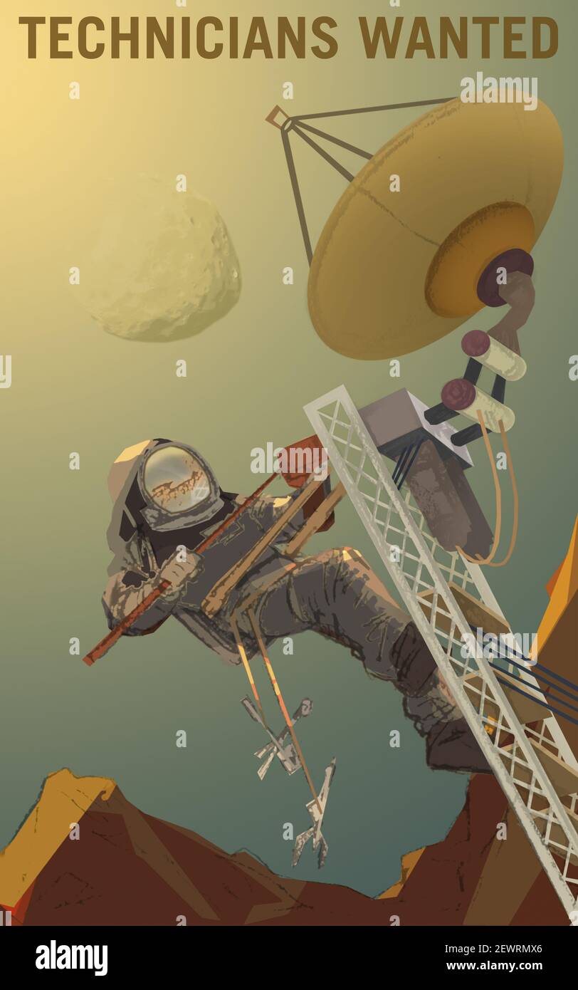 A NASA poster from a series advocating exploration of Mars from 2009 ...