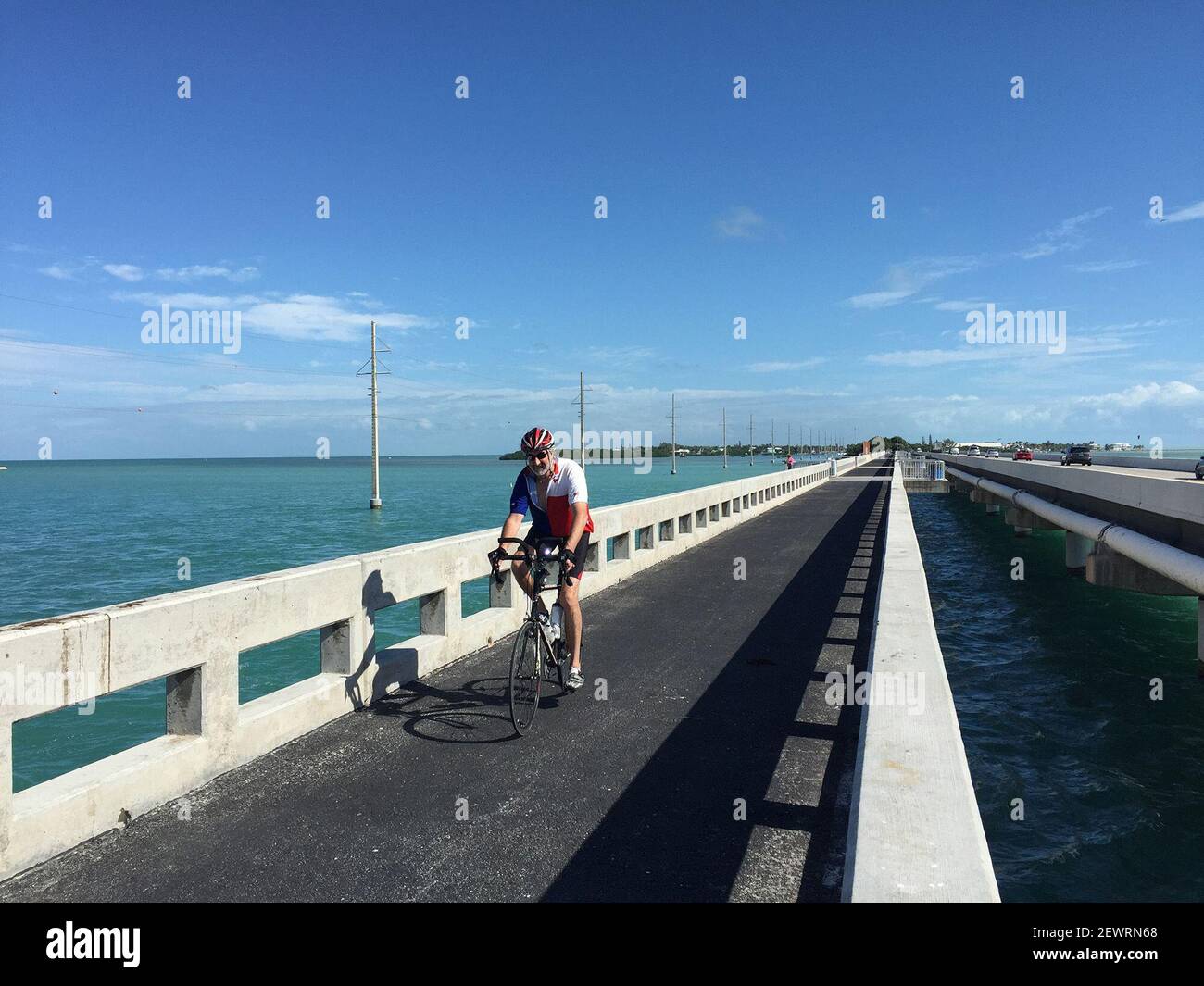 Biking in the Florida Keys is especially fun on stretches where you don ...