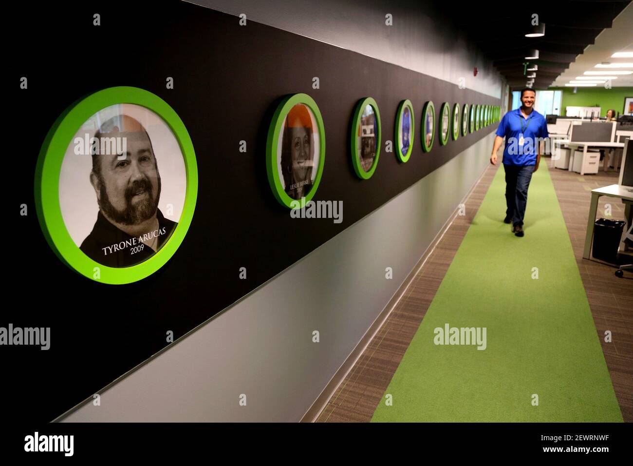 Ultimate Software's employee MVP wall at their new flagship building in ...