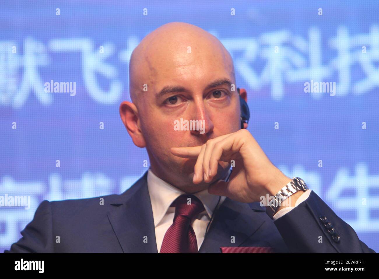 --FILE--Tony Acciarito, President of Thermo Fisher Scientific China, attends the Yicai Tech ...