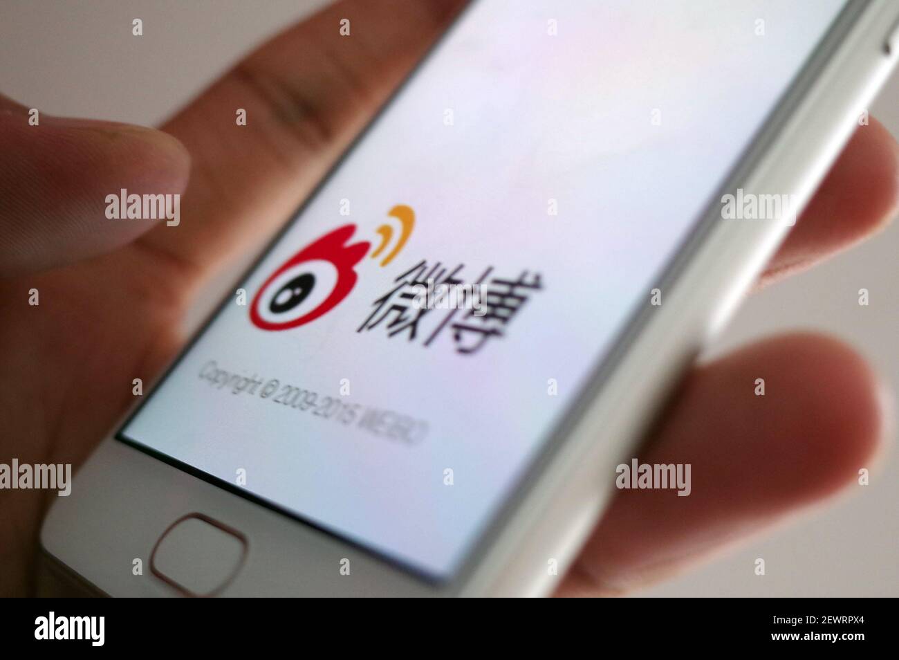 Creative photo: The logo of Sina Weibo, a Chinese microblogging (weibo) website similar to ...