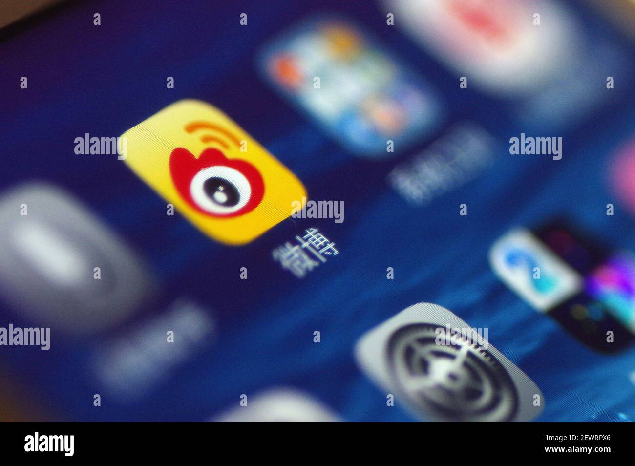 Creative photo: The logo of Sina Weibo, a Chinese microblogging (weibo) website similar to ...