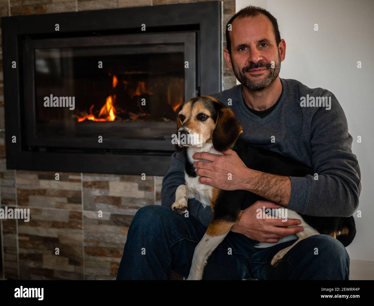 Man beagle hi-res stock photography and images - Alamy