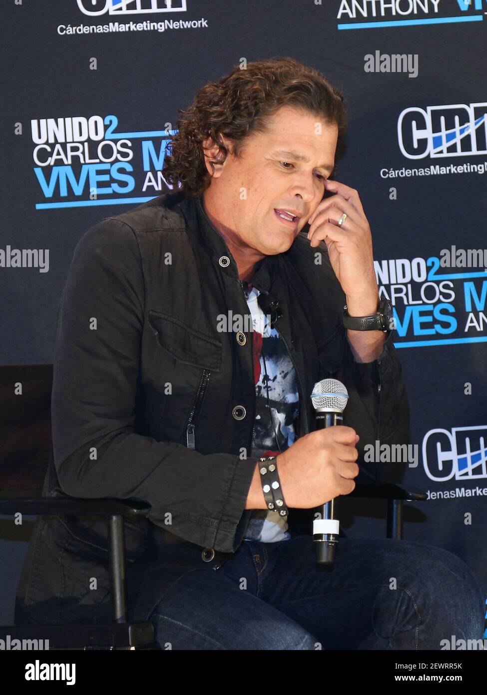 MIAMI BEACH, FL - MARCH 31: Carlos Vives is seen at a press conference ...