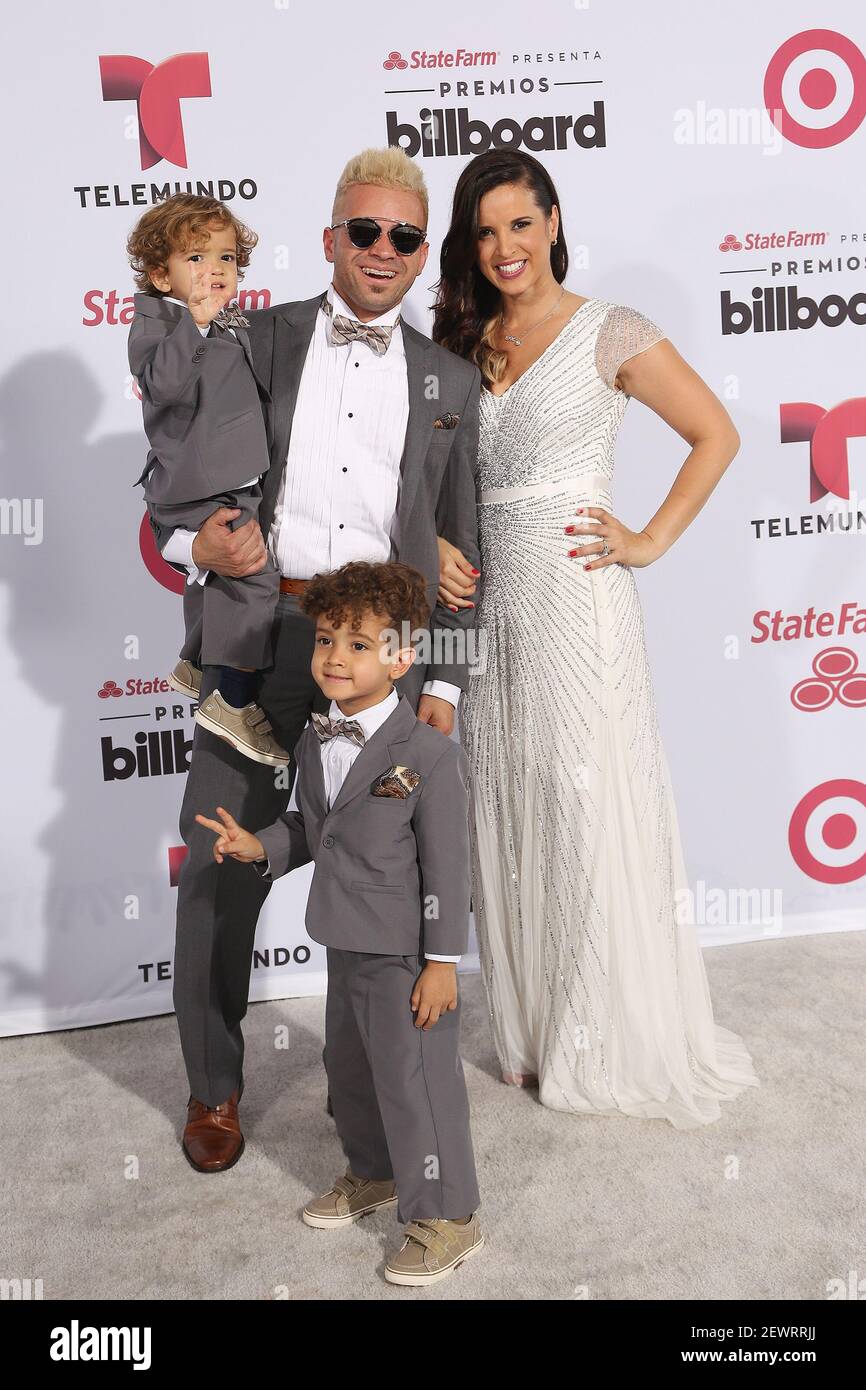 MIAMI, FL - APRIL 30: Nacho and family arrive at 2015 Billboard Latin ...