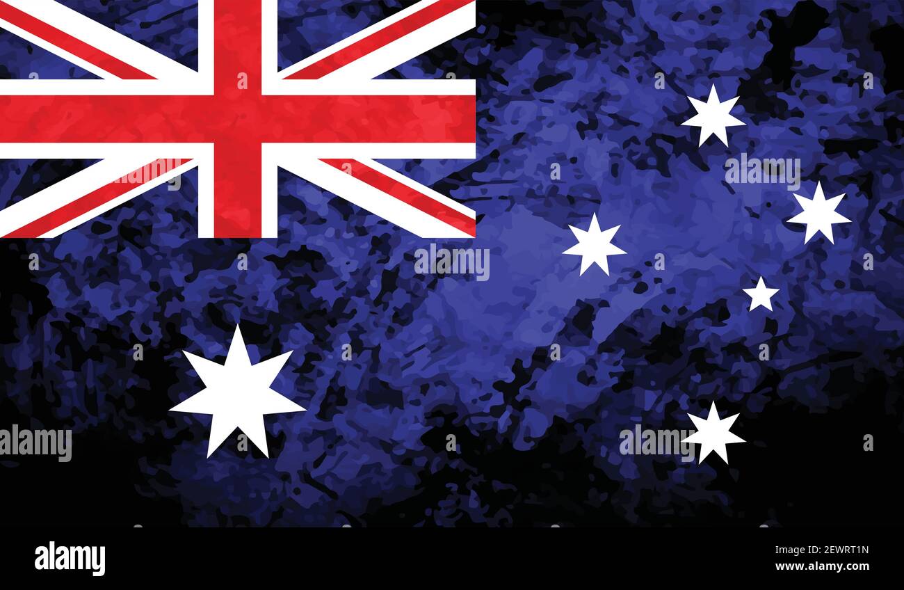 The flag of the state of Western Australia with grunge Stock Vector ...