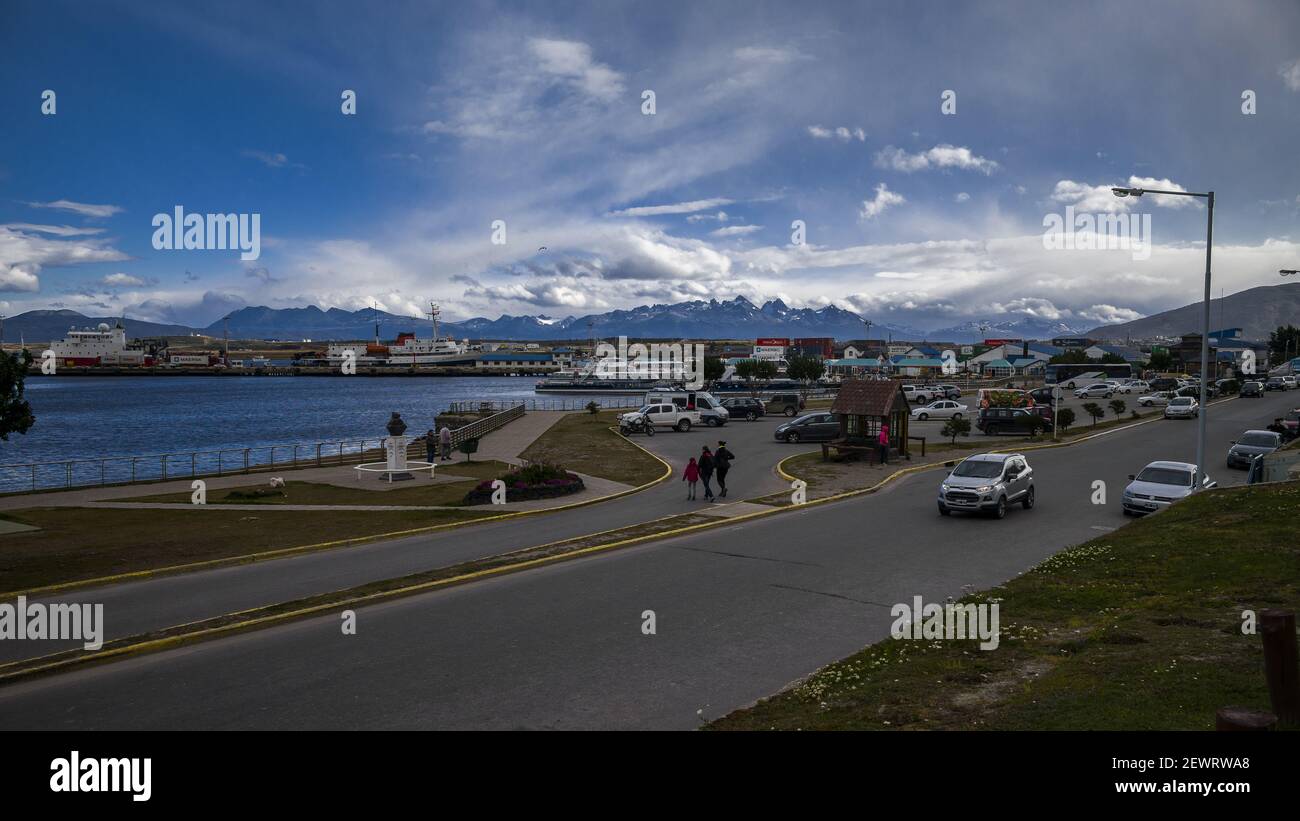 --FILE--The street view of the southernmost city in the world, known as ...