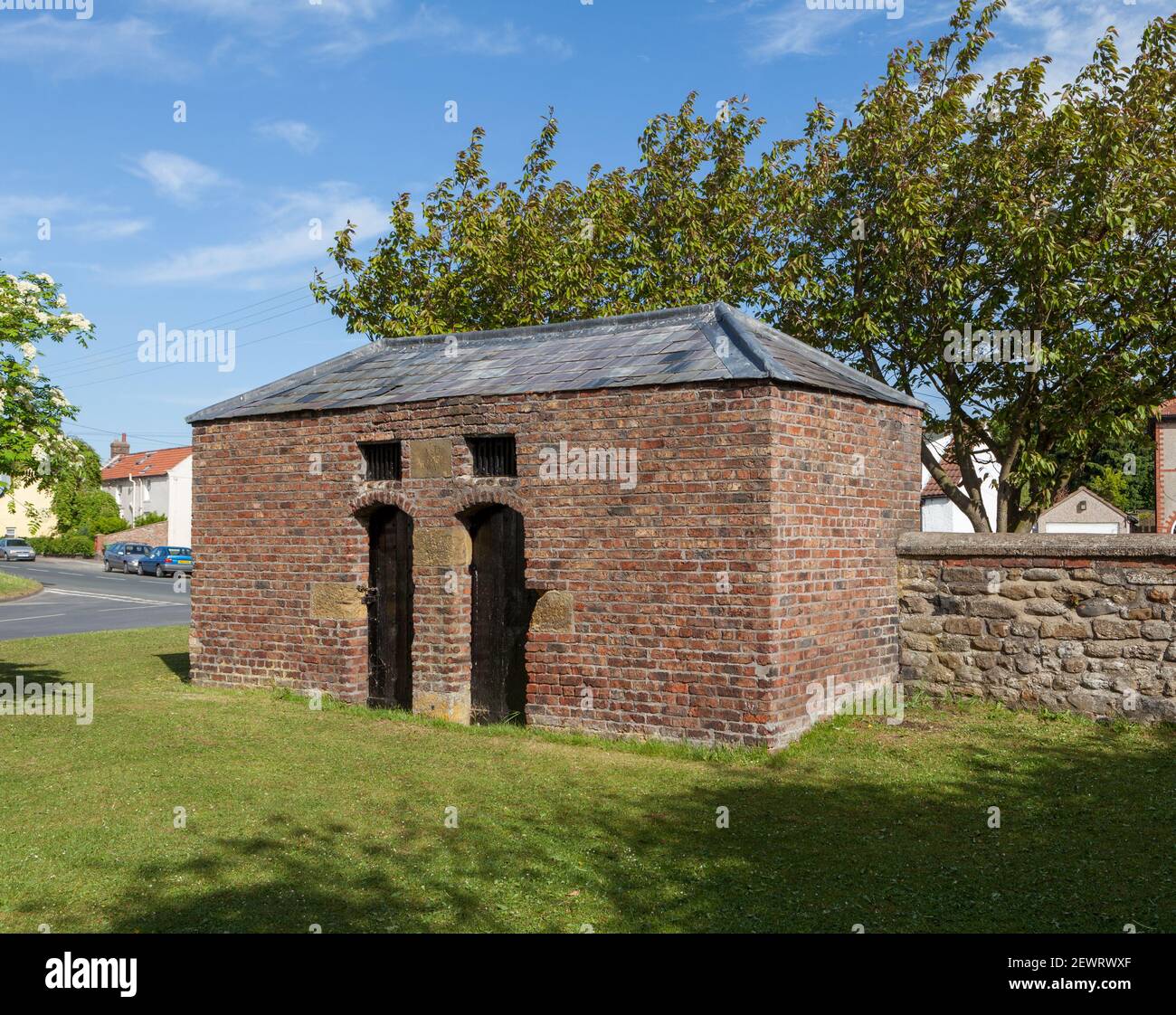 The historic old brick built village lockup in Hunmanby, North ...