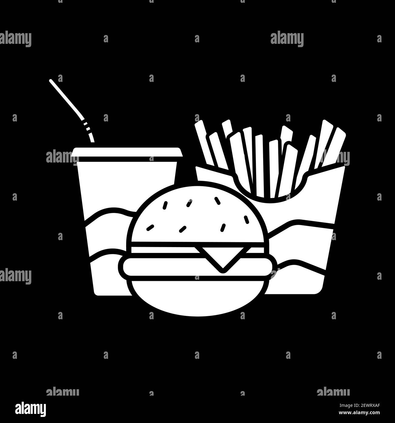 Concept american fast food Black and White Stock Photos & Images - Alamy