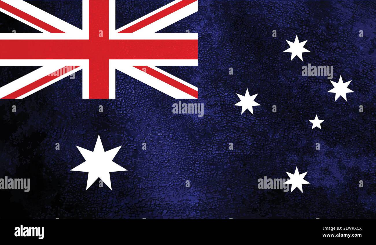 The flag of the state of Western Australia with grunge Stock Vector ...