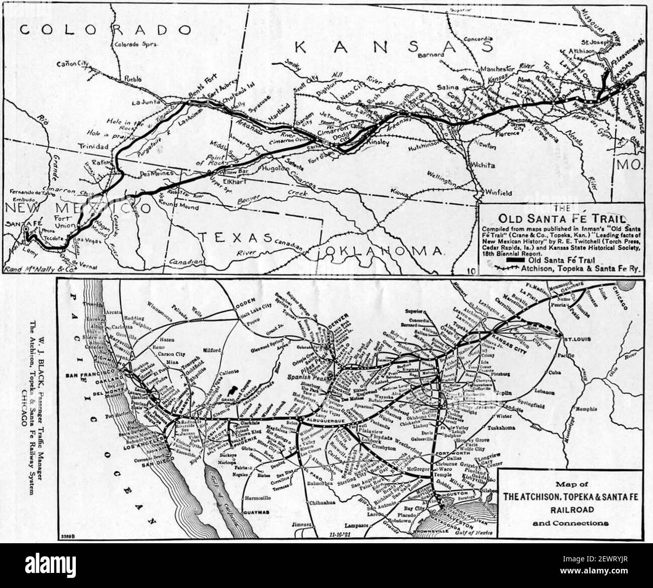 Santa fe map Black and White Stock Photos & Images - Alamy