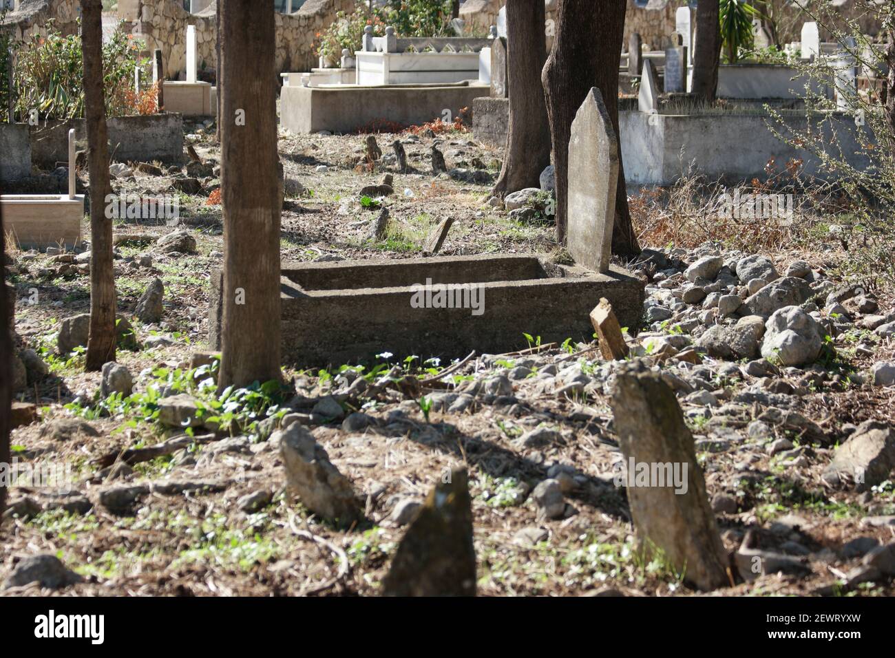 Old islamic cemetery at Antalya, Turkey Stock Photo - Alamy