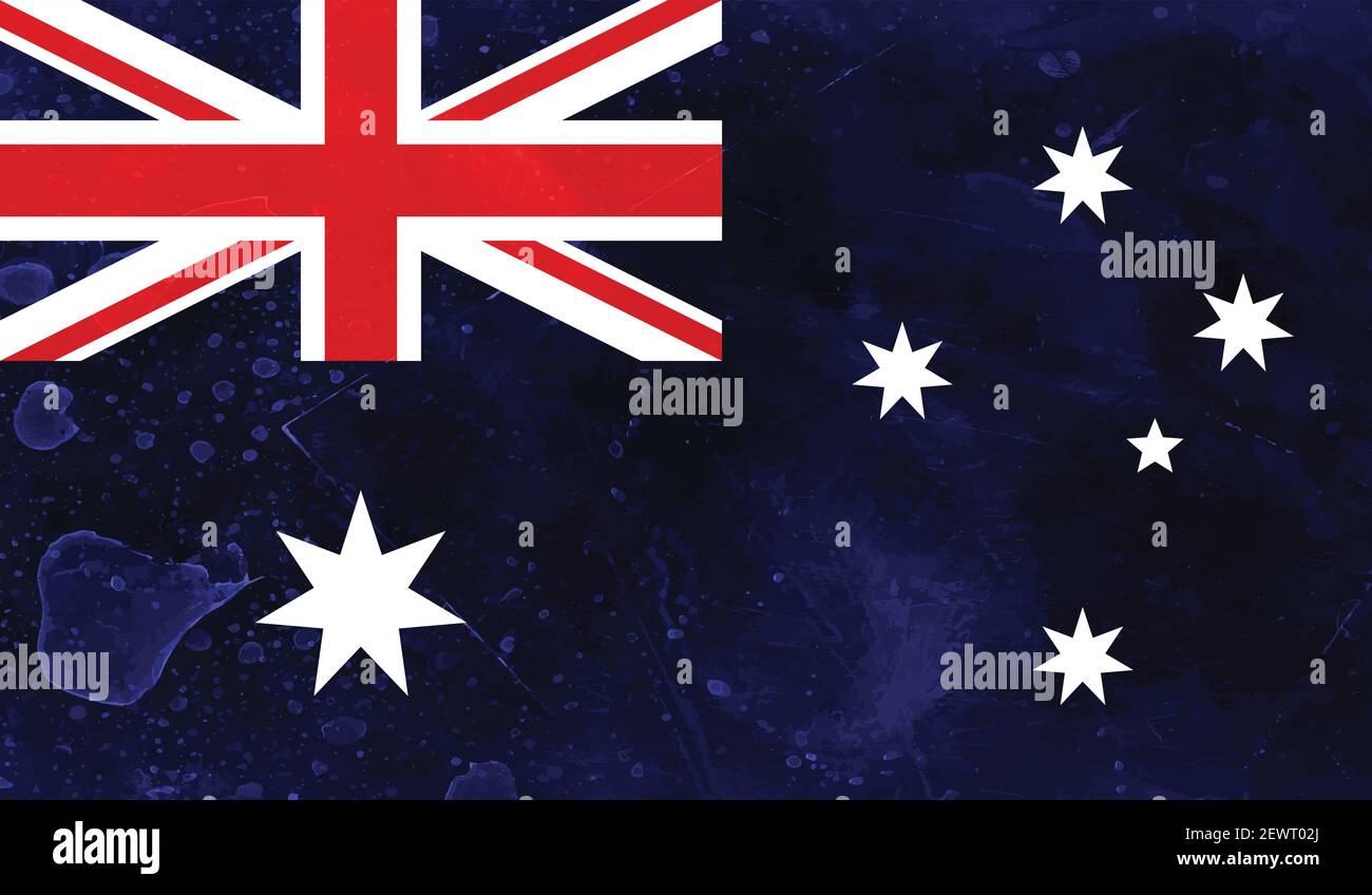 The flag of the state of Western Australia with grunge Stock Vector ...