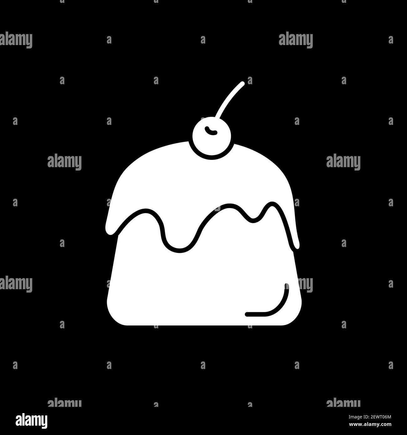 Pastry dark mode glyph icon Stock Vector Image & Art - Alamy