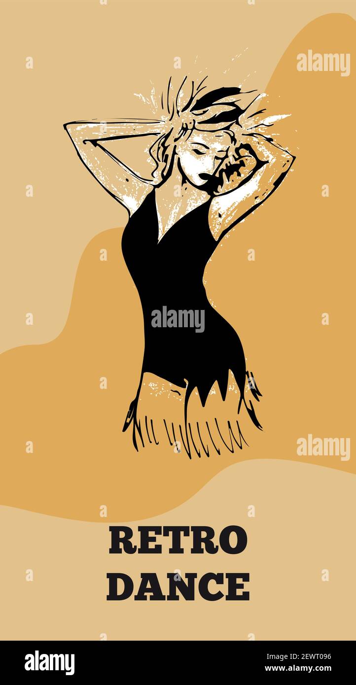 Retro dance illustration hi-res stock photography and images - Alamy