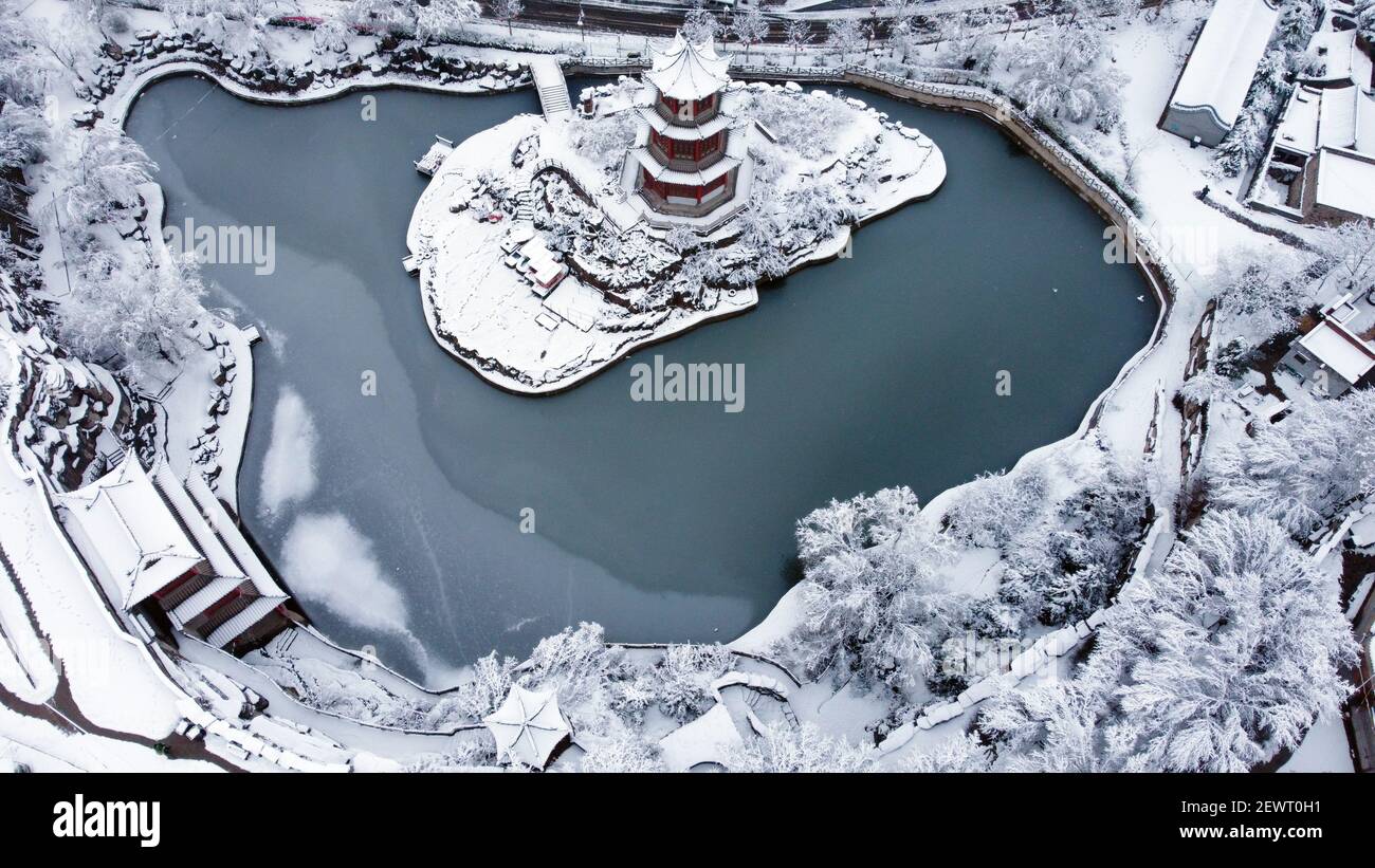 Aerial photos of a thousand-year-old ancient village scenic spot after ...