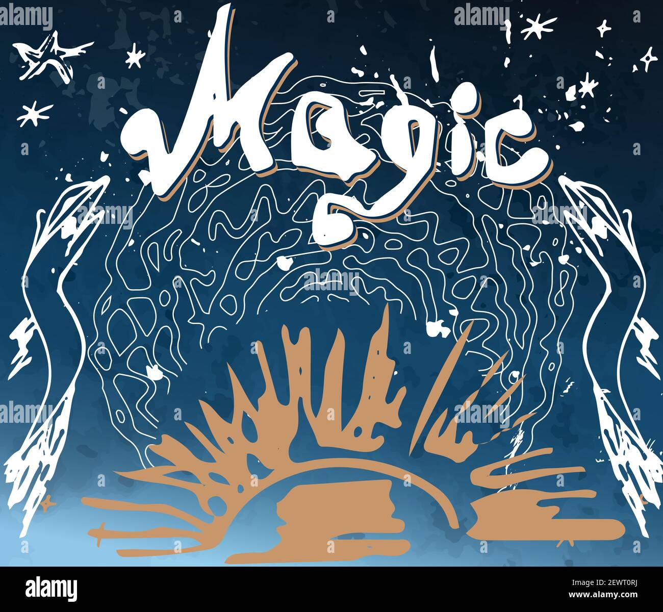 Magic blue background. The sun. magic circle Stock Vector Image & Art ...