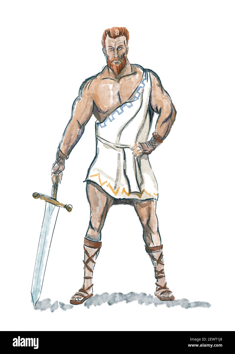 illustration of Hercules Stock Photo - Alamy