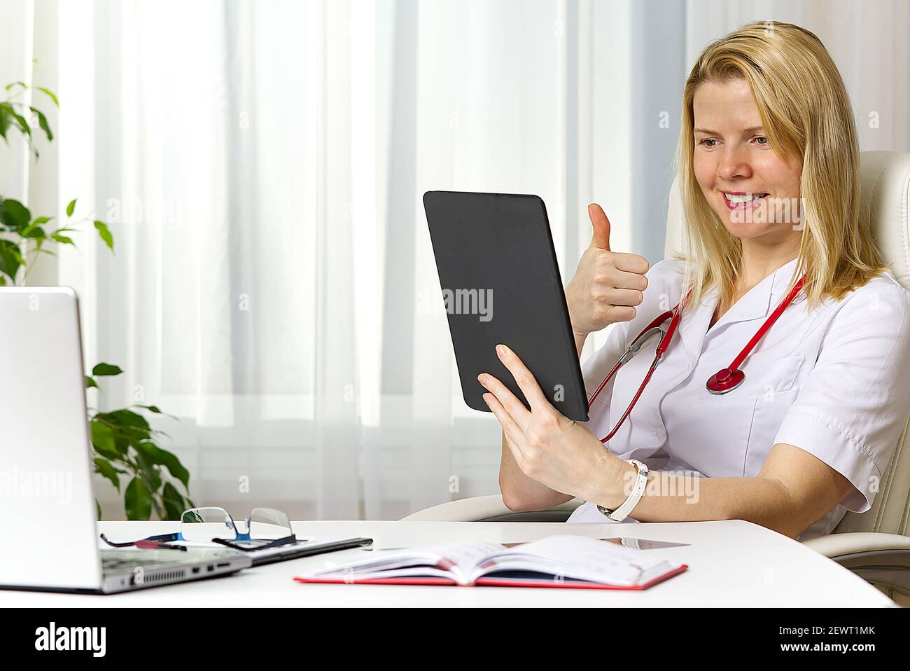 telehealth concept. Remote medical help for distance patient ...