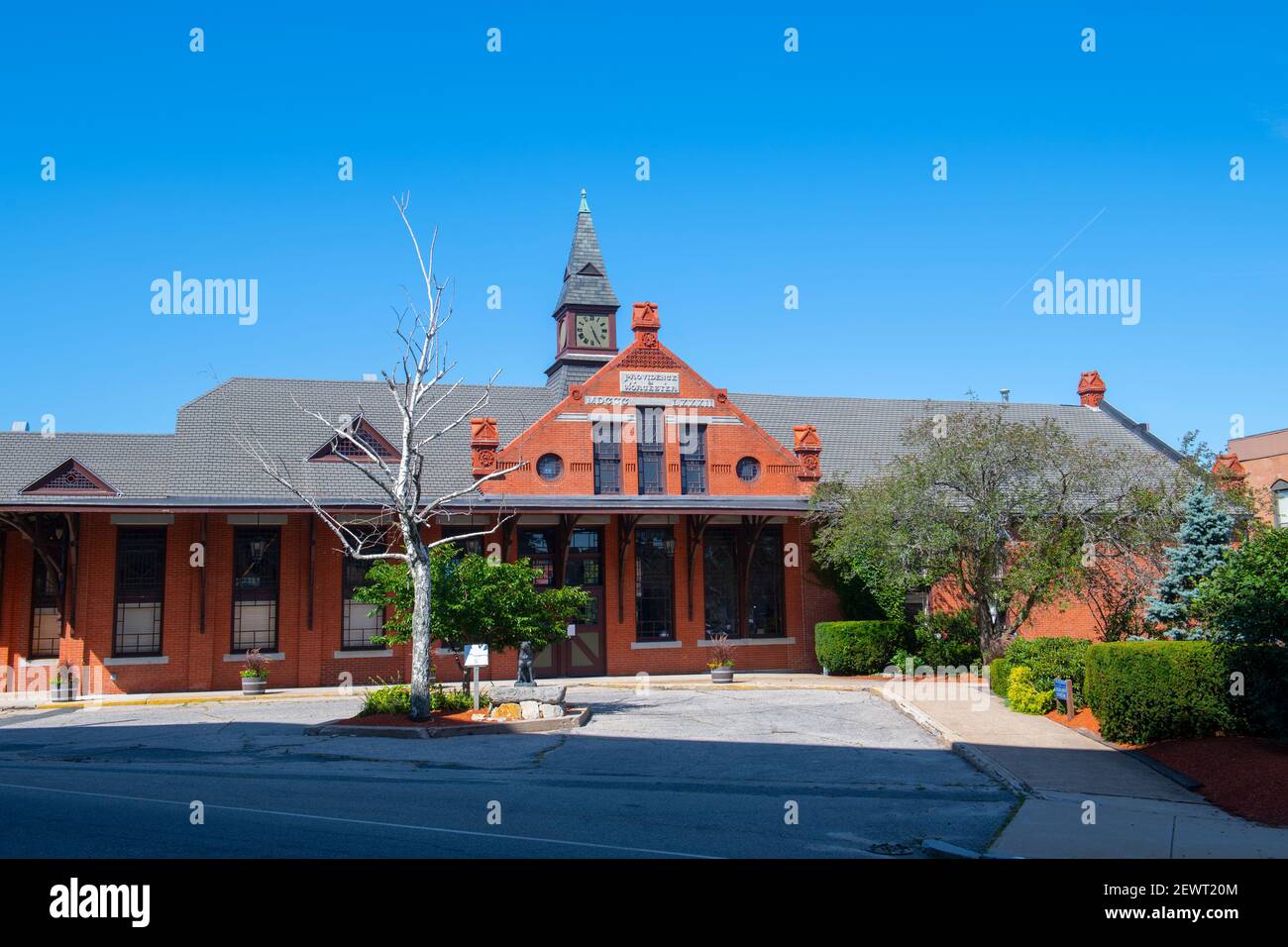 Woonsocket train station on Depot Square in Main Street Historic ...