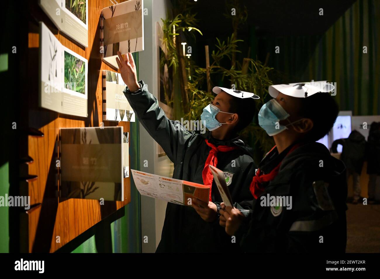 CHENGDU, March 3, 2021 (Xinhua) -- Students visit the Chengdu Giant ...